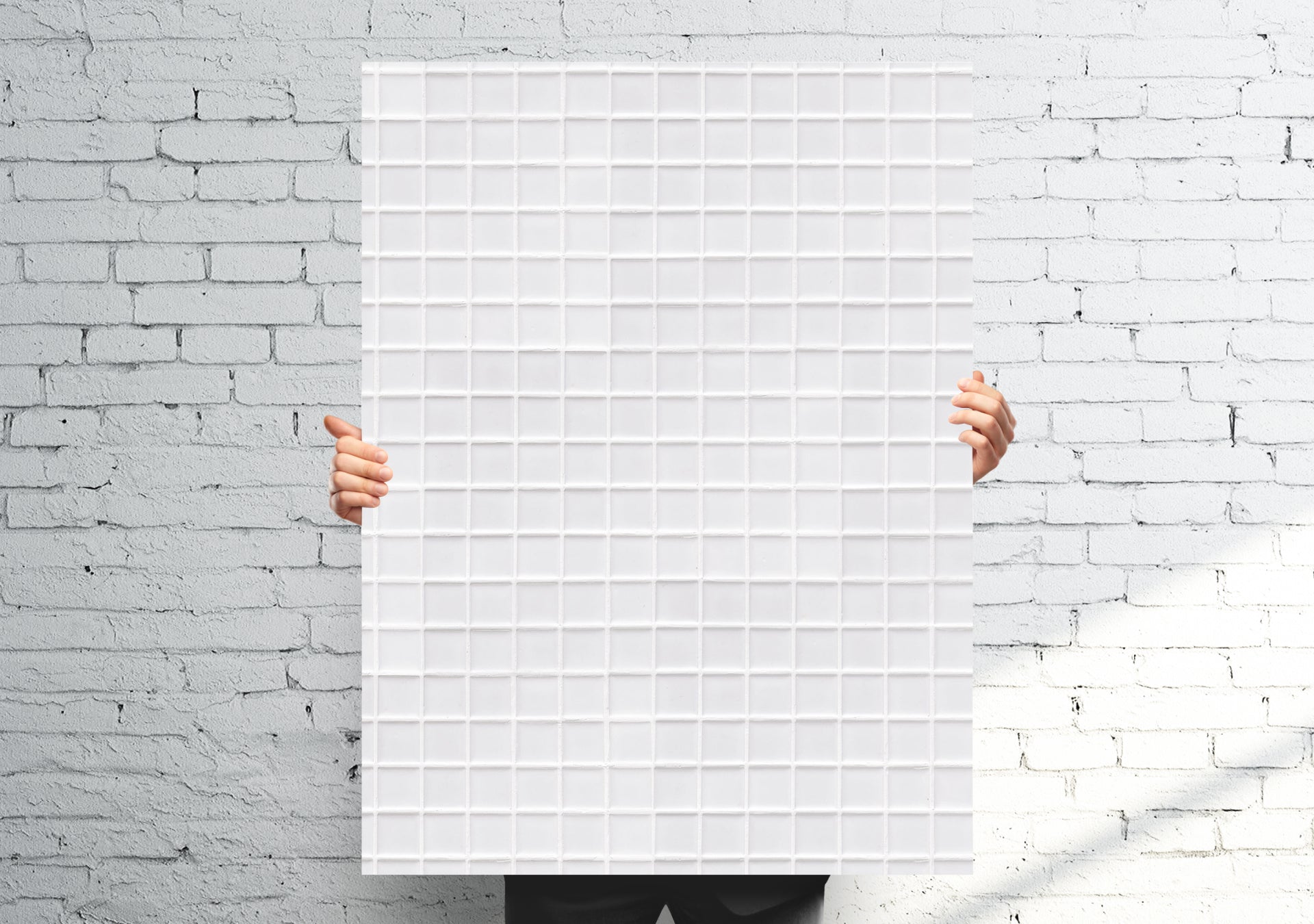 White Square Tile Vinyl Photography Backdrops