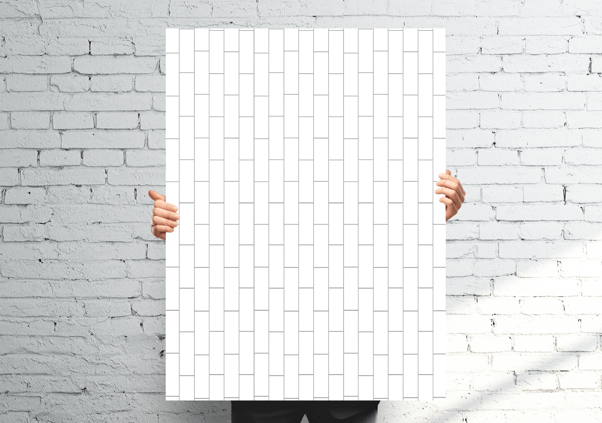 White Subway Tile Vinyl Photography Backdrops