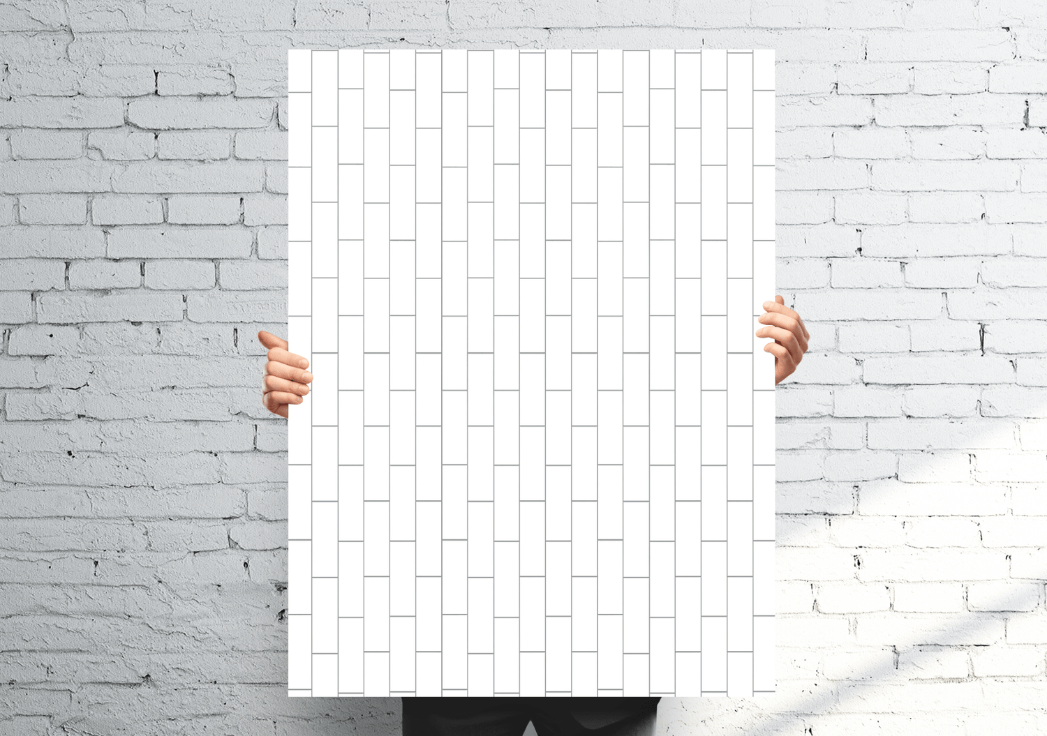 White Subway Tile Vinyl Photography Backdrops